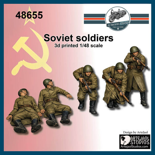 NEW! FC ModelTrend 48655 Soviet WWII Soldiers (5 Figures / 3D-Printed)