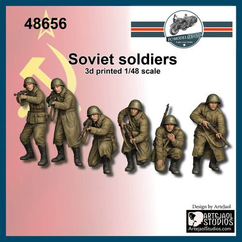 NEW! FC ModelTrend 48656 Soviet WWII Soldiers (6 Figures / 3D-Printed)