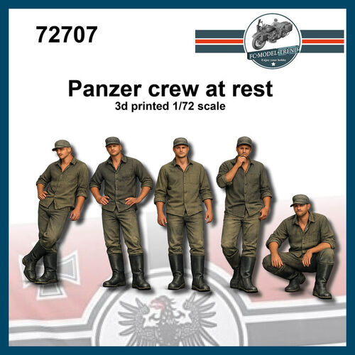 NEW! FC ModelTrend 72707 German Panzer Crew at Rest (5 Figures / 3D-Printed)