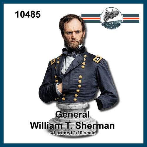 NEW! FC ModelTrend 10485 General William T. Sherman - Bust (3D-Printed)