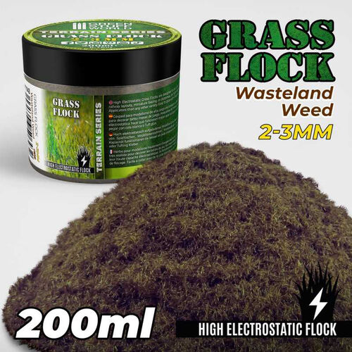 Green Stuff World 11143 Static Grass Flock 2-3mm - Wasteland Weed