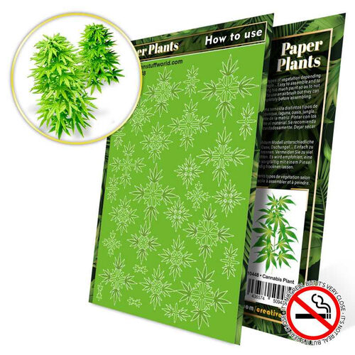 Green Stuff World 10448 Paper Plants - Cannabis Plant
