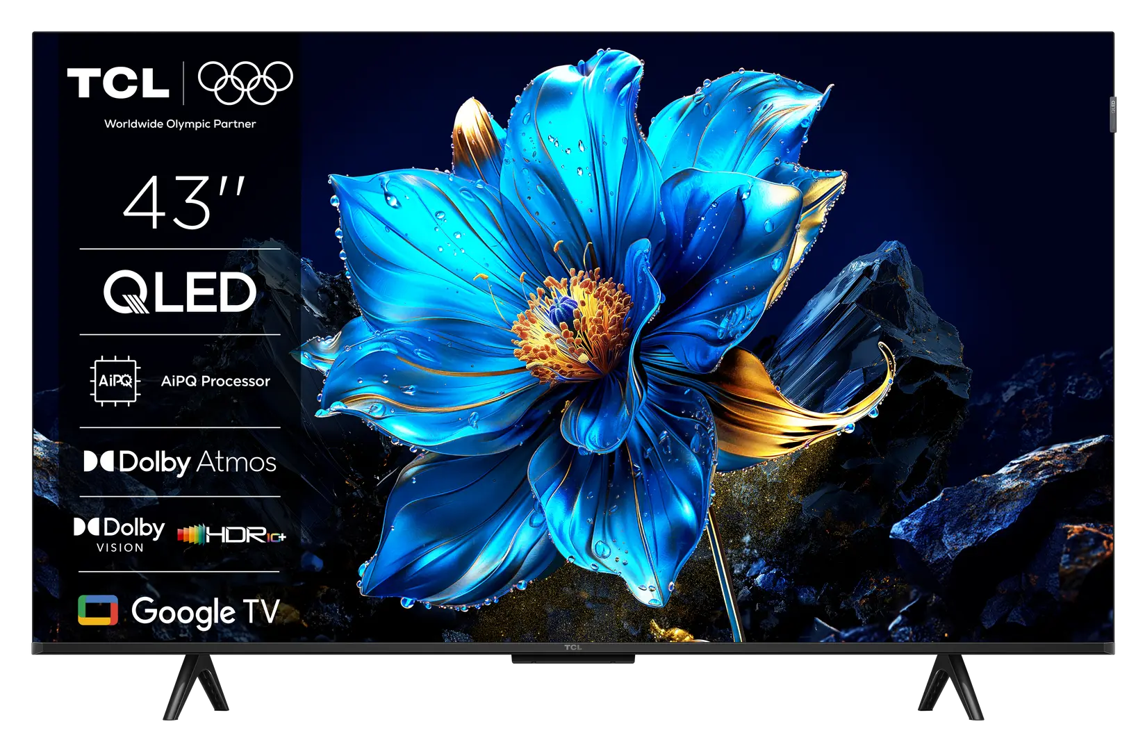 TCL Televizor 43P7K 43", QLED, 4K, 60Hz, Google TV, Crni