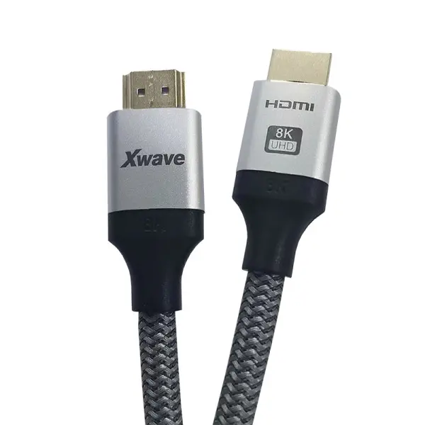 Xwave HDMI kabl 2.1 8K 1.5m, UHD, Upleten, 30AWG, Golden plate, Blister