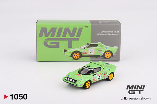 Mini GT 01050 Lancia Stratos HF Rally - No.4 J.de Bagration Winner 1979 Spanish Rally Championship