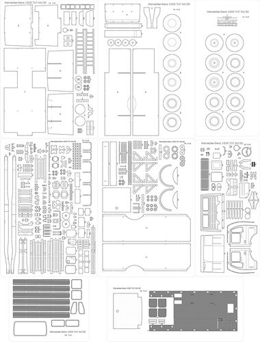 Answer ANG-258-SZK Mercedes Benz 1625 TLF 24/50 - Laser Cut Frames, Details, Glazing, Treads