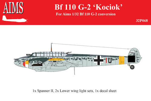 Aims 32P068 Messerschmitt Bf-110 G-2 - 'Kociok' Conversion Set (for Aims Bf-110 G-2 conversion or modified old Revell G-4 kit)