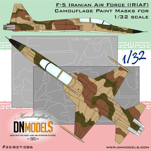 NEW! DN Models 32-827-086 Northrop F-5 - Iranian Air Force (IRIAF) Camouflage Paint Masks
