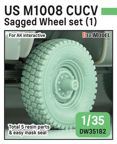 NEW! DEF Model DW35182 US M1008 CUCV - Sagged Wheel Set (for AK interactive Kits)