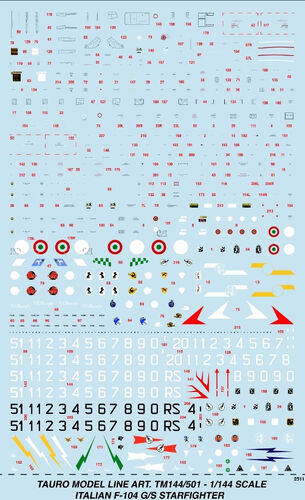 NEW! TAURO MODEL 144-501 Lockhheed / Aeritalia F-104 G/S in Italian Service