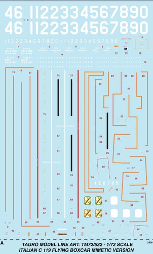 NEW! TAURO MODEL 72-532 Fairchild C-119 Packet in Italian Service (Mimetic)