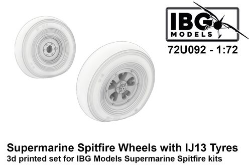 IBG 72U092 Supermarine Spitfire - Wheels with IJ13 Tyres (for IBG Kits / 3D-Printed)