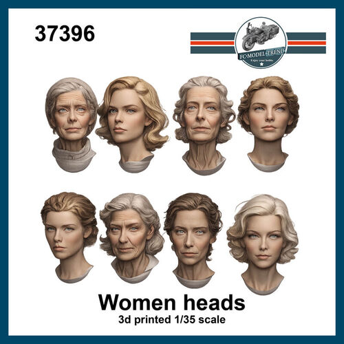NEW! FC ModelTrend 37396 Women Heads (3D-Printed)