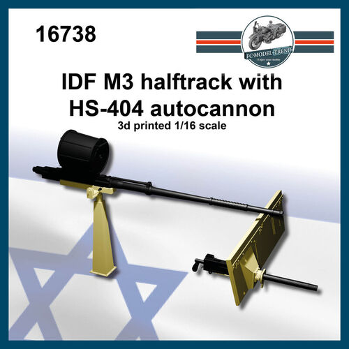 NEW! FC ModelTrend 16738 IDF M3 Halftrack with HS-404 Autocannon (3D-Printed)