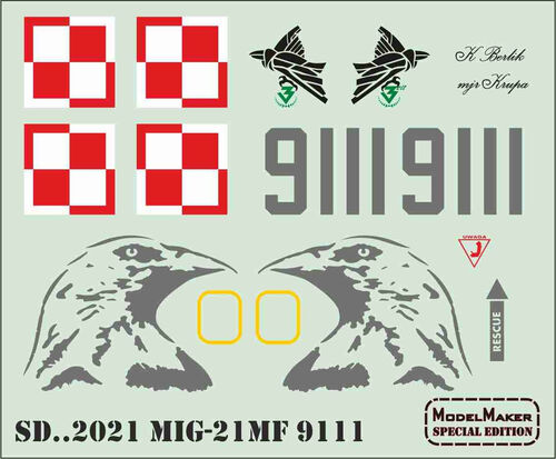 Model Maker Decals SD322021 MiG-21MF 9111