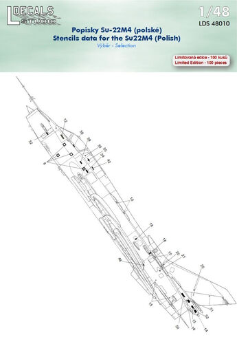 L Decals Studio 48010 Sukhoi Su-22 M4 - Polish Stencils