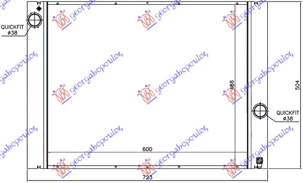 HLADNJAK MOTORA ZA SVE MODELE BENZIN (MANUELNI) (620×490) (MAHLE PREMIUM LINE) BMW SERIES 6 COUPE/CABRIO 2004-2011 (E63/E64) (OEM: 17117519212)