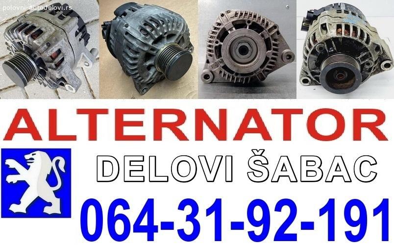 ALTERNATOR PEŽO 207 208 308 407 607 307 406 807 206 PEUGEOT