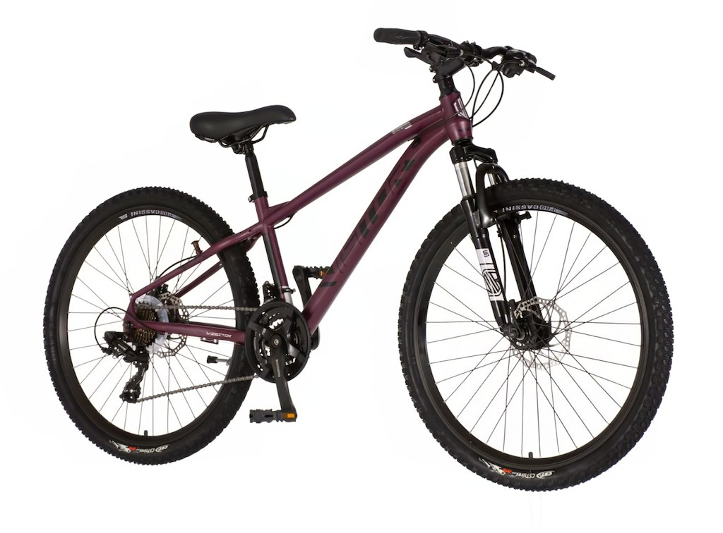 BICIKL MTB VISITOR CASCADE 26" AMORTIZER 14" DISK DUPLI 21 BRZINA 142-165CM (S) BORDO