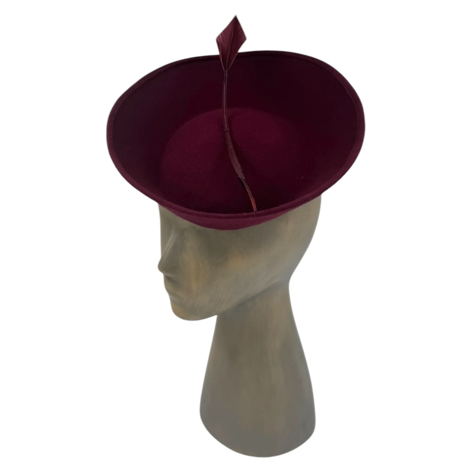 BURGUNDY VERA FASCINATOR