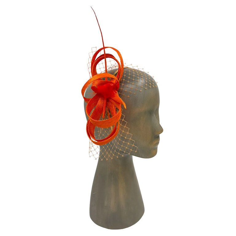 ORANGE FASCINATOR