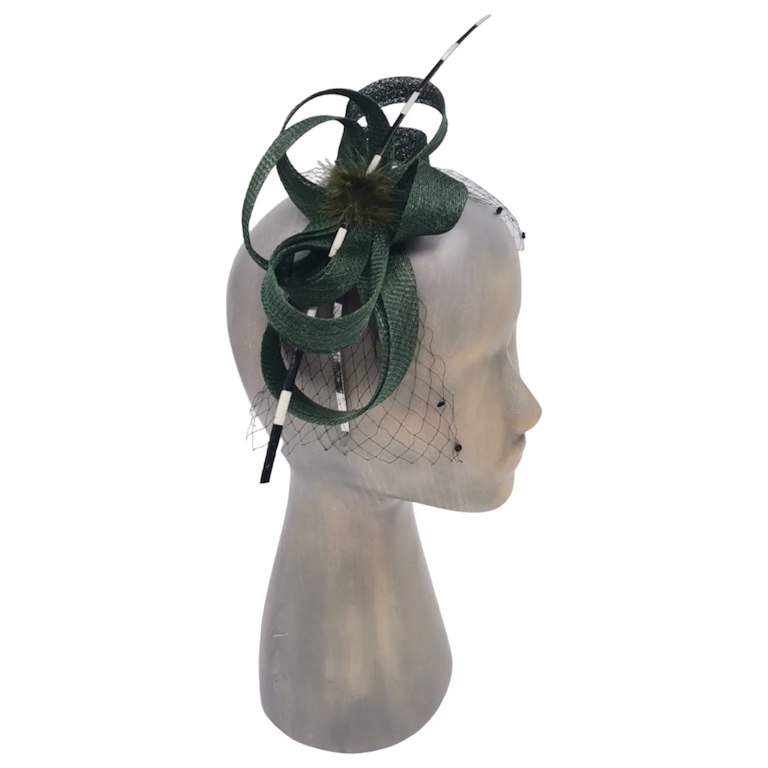 ZEBRA FEATHER FASCINATOR