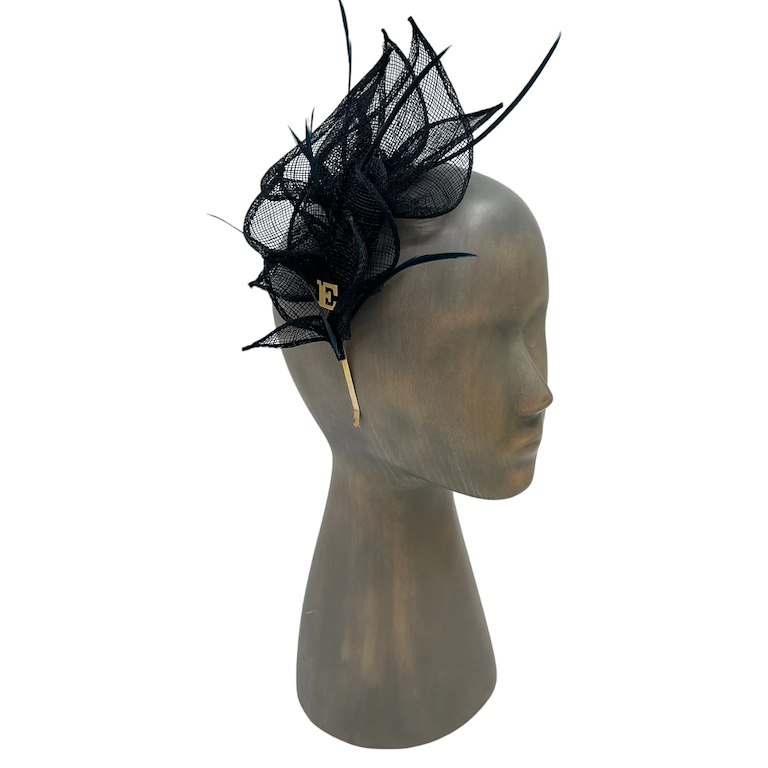 DARK BLUE FOLIO FASCINATOR