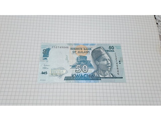 MALAWI 50 KWACHA 2020 GODINA