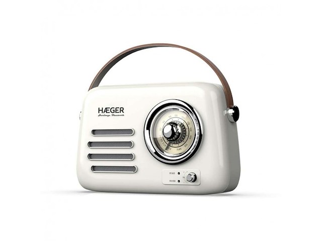 Haeger Heritage Retro FM Radio sa punjivom baterijom Bluetooth USB AUX Bež