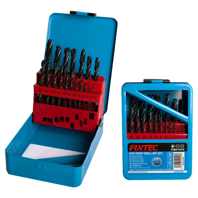 FIXTEC Set HSS burgija FDBG1901K, 19 komada