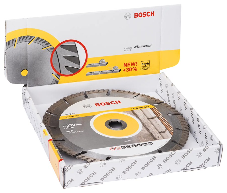 Bosch Dijamantska rezna ploča Standard for Universal 2608615066, 230x22.23x2.6x10mm