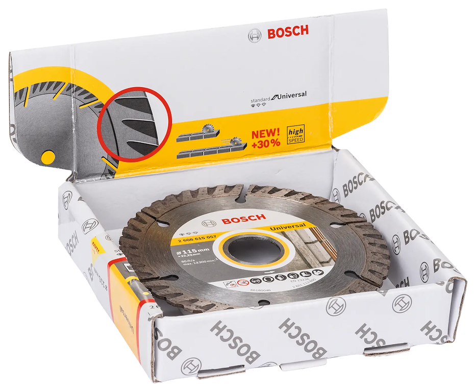 Bosch Dijamantska rezna ploča Standard for Universal 2608615058, 115x22.23x2x9