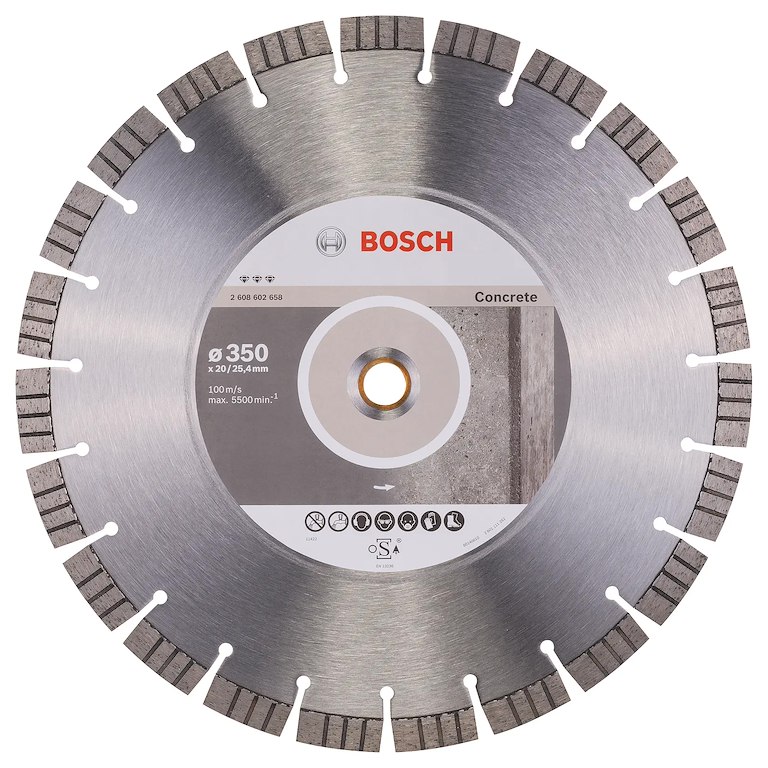 Bosch Dijamantska rezna ploča Best for Concrete 2608602658, 350 x 20+25.40 x 3.2 x 15 mm