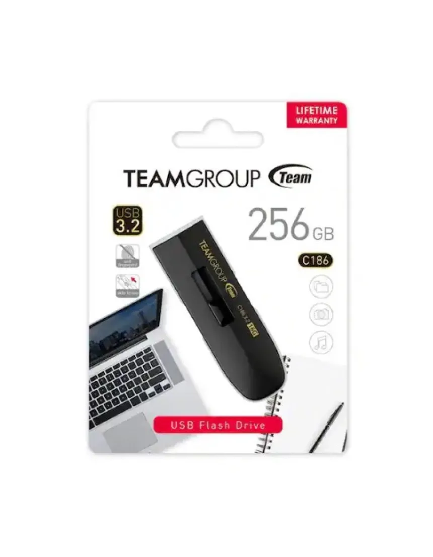 TeamGroup 256GB C186 USB Flash memorija 3.2 BLACK TC1863256GB01