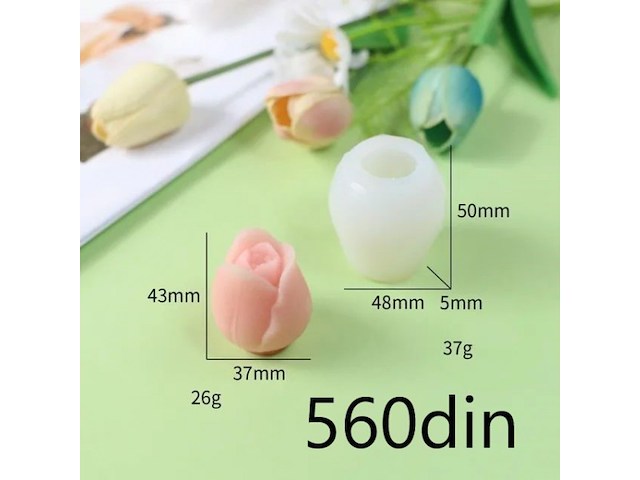 3D cvet silikonski kalup za sapun, sveće LALA