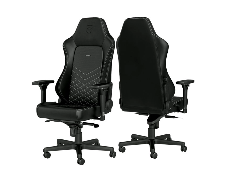 NOBLECHAIRS HERO Gaming stolica crno-platinum bela