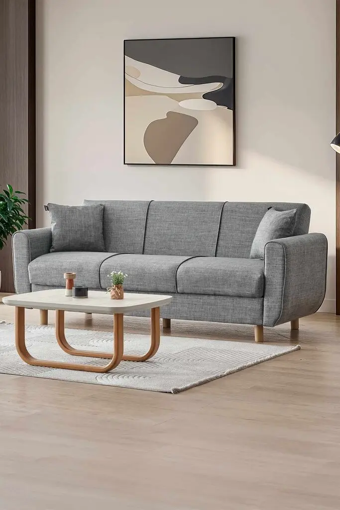Atelier del Sofa Trosed na razvlačenje Flavia, 214 x 100 x 87 cm, Sivi