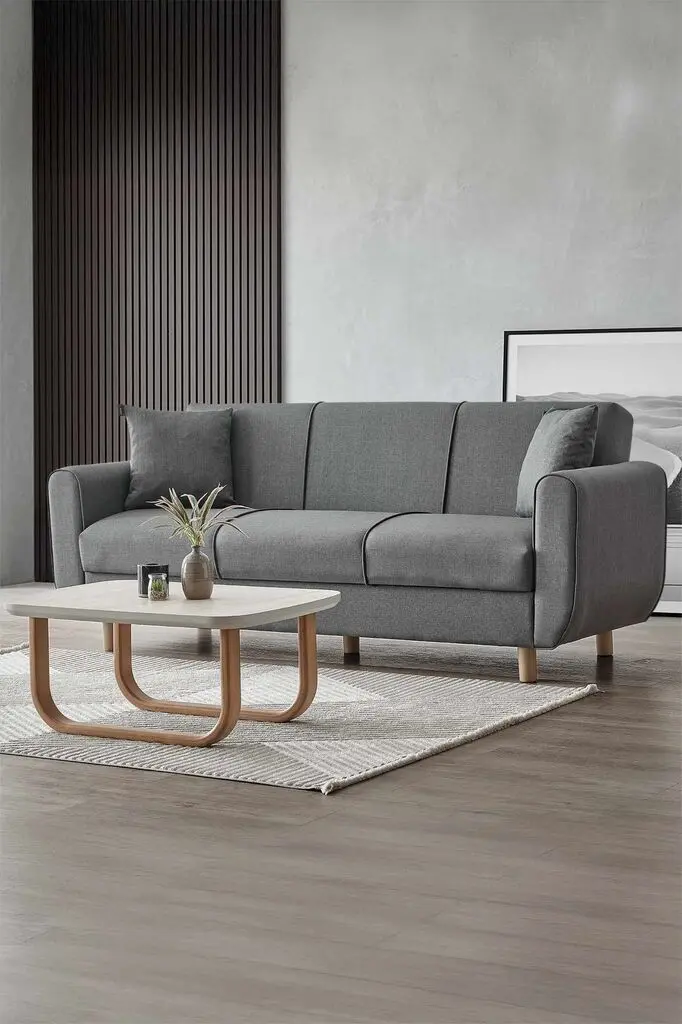 Atelier del Sofa Trosed na razvlačenje Flavia, 214 x 100 x 87 cm, Tamnosivi
