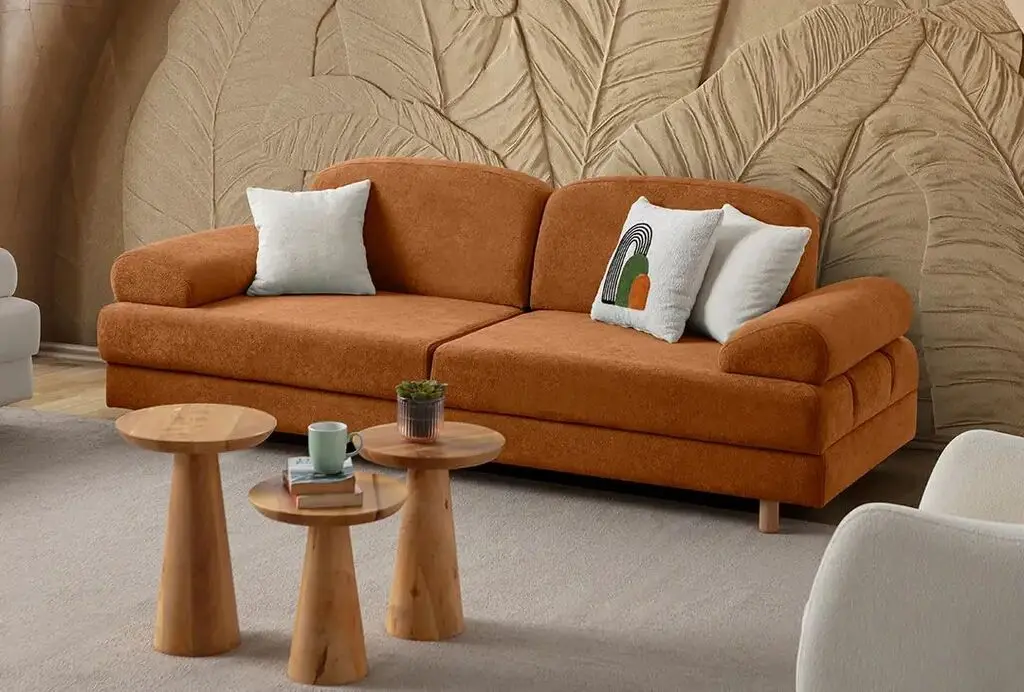 Atelier del Sofa Trosed na razvlačenje Aries, 230 x 85 x 93 cm, Crveni