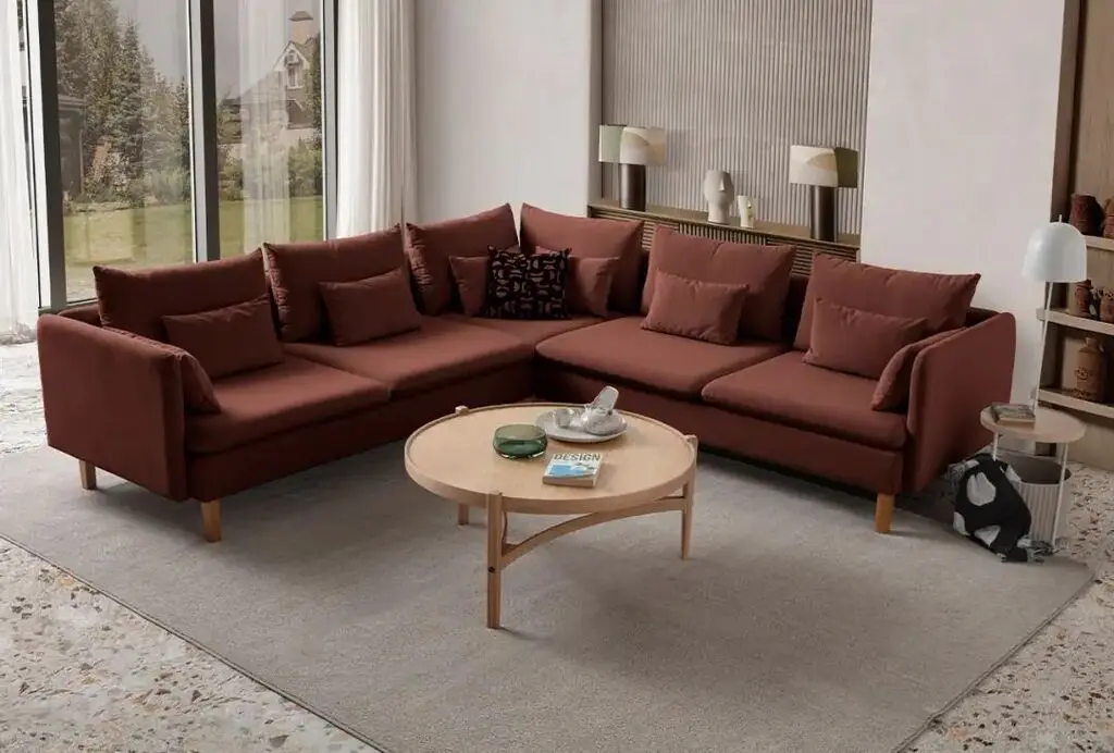 Atelier del Sofa Ugaona garnitura Flexy L, 285 x 285 x 100 cm, Crvena