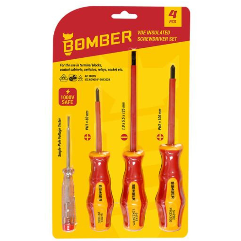 Bomber – Set VDE odvijača Bomber 4 kom – 072338