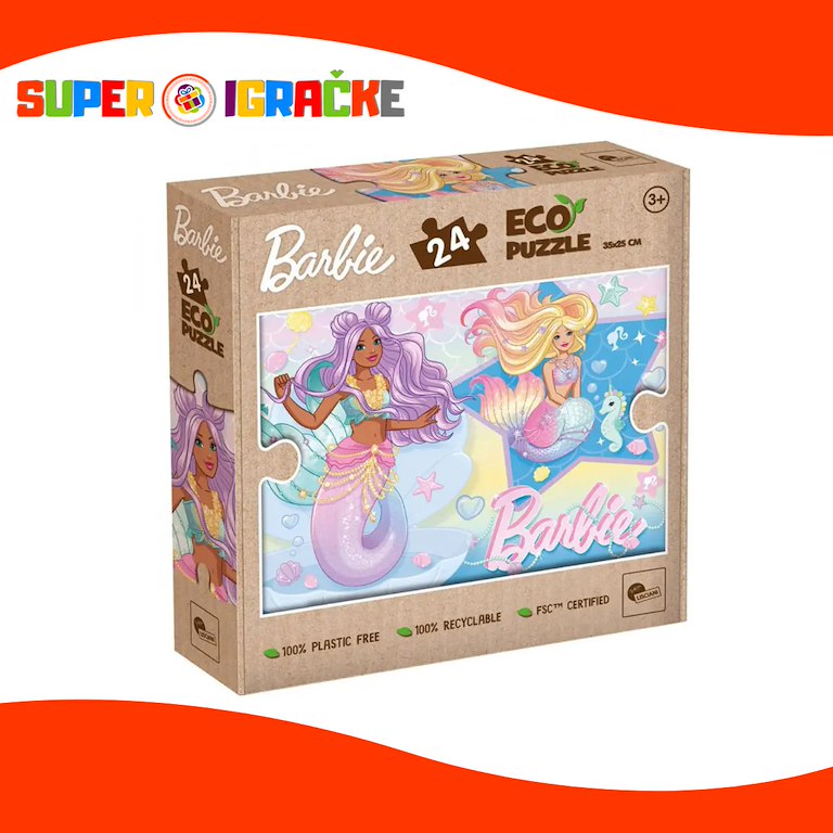 ECO PUZLE BARBIE SIRENA 24KOM