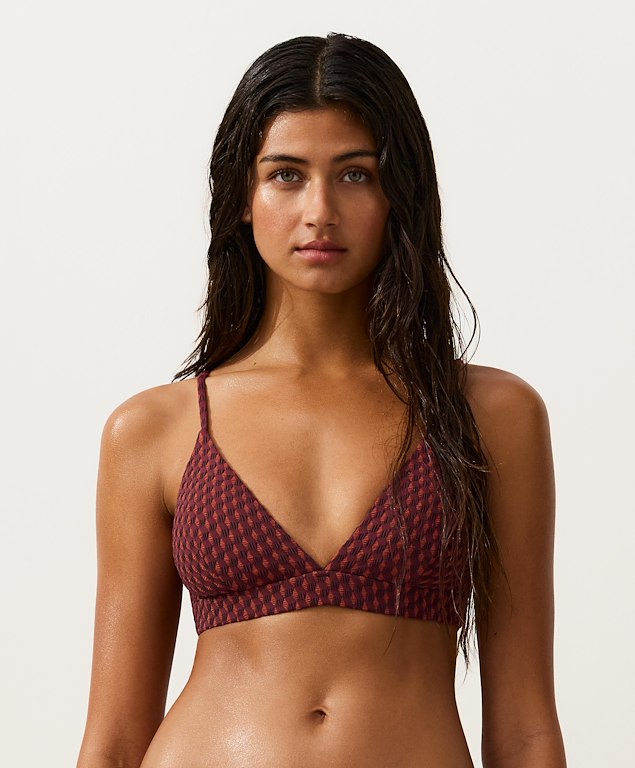 Geometrijski Jacquard bikini top u obliku trougla