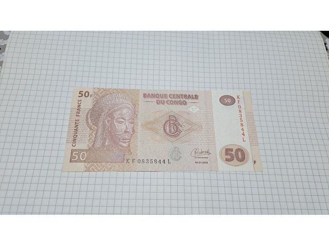 KONGO 50 FRANCS 2022 GODINA