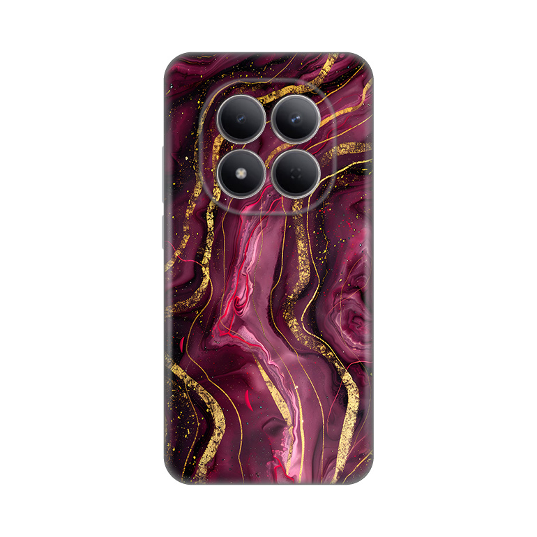 Silikonska futrola print za Xiaomi Redmi Note 15 Pro 5G Burgundy