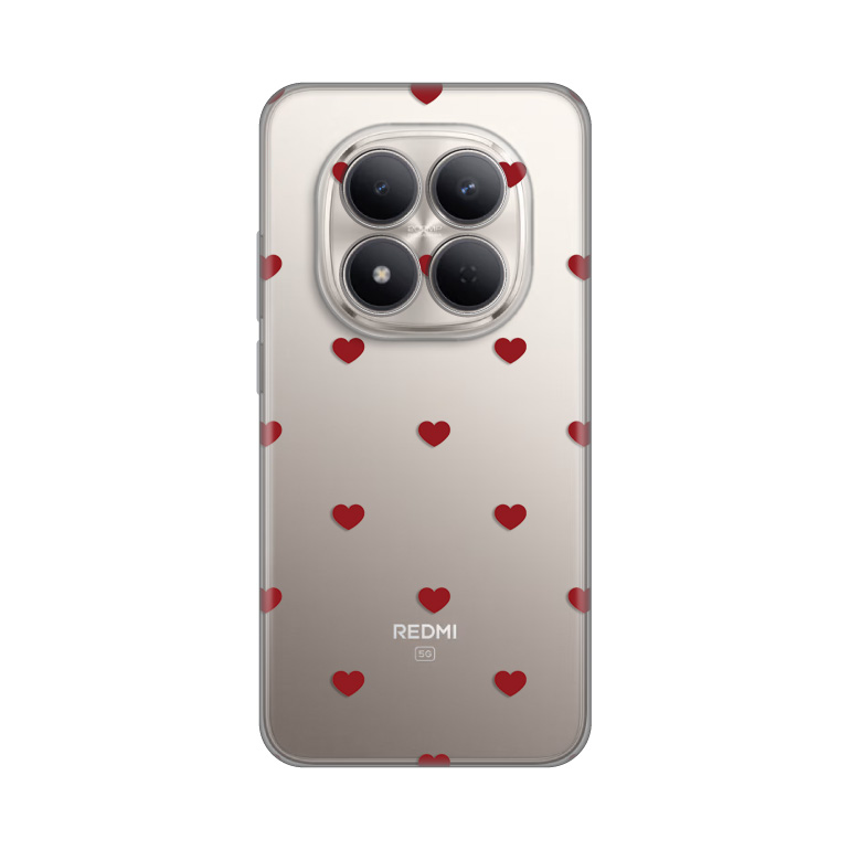 Silikonska futrola print za Xiaomi Redmi Note 15 Pro 5G Red Hearts