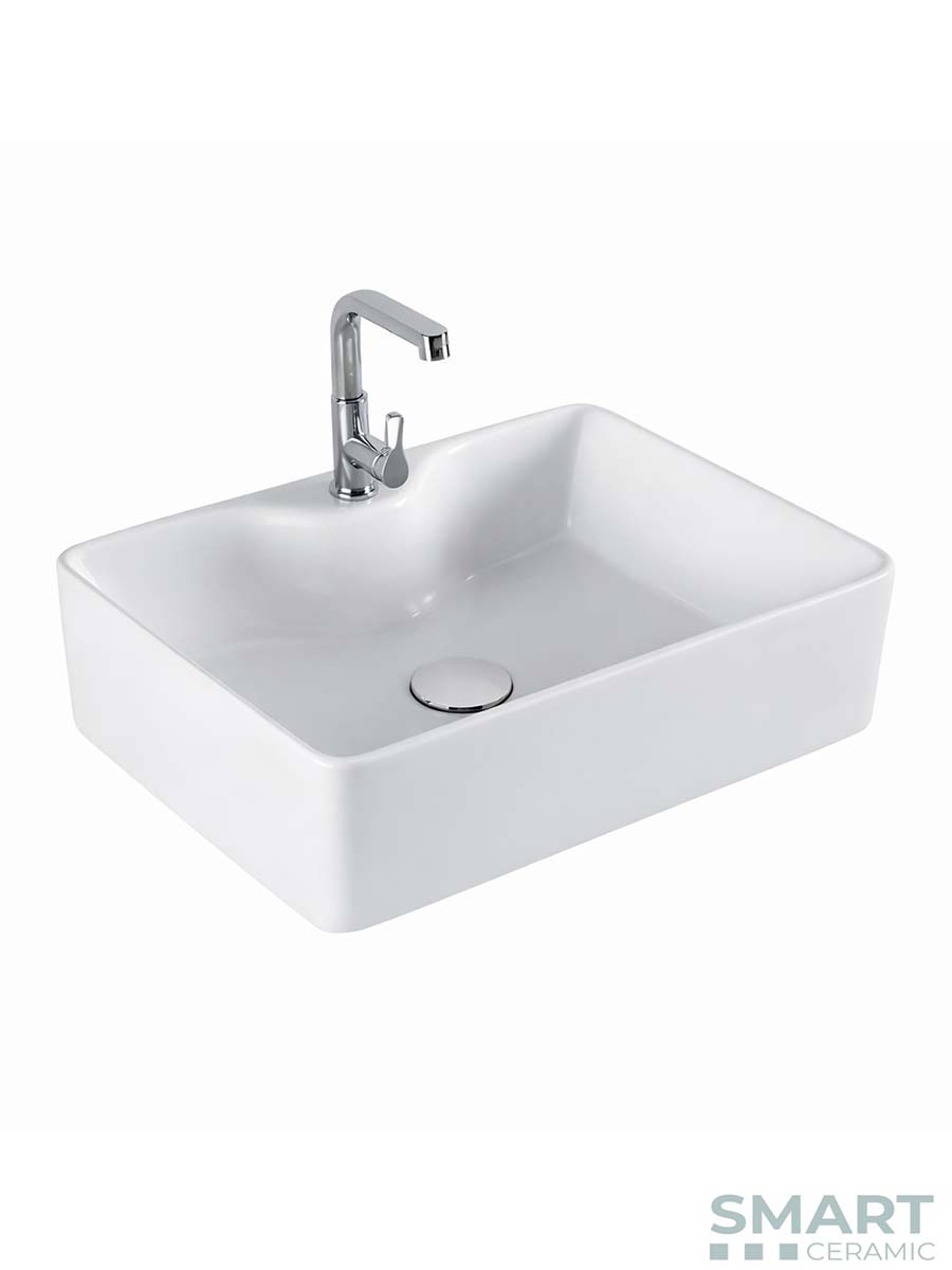 Lavabo nadgradni Rectis 48x37cm Smart Ceramic
