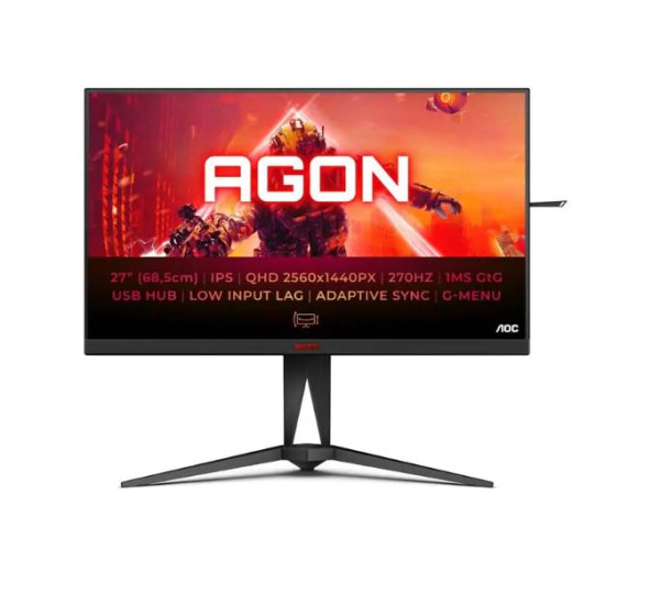 Monitor 27″ AOC AG275QZ IPS 2560×1440/270Hz/1ms/2xHDMI/DP/USB
