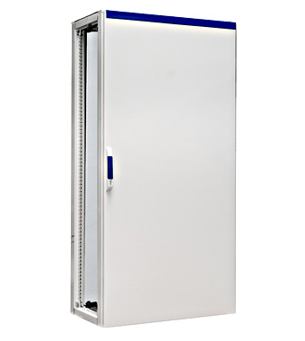 Modular enclosure 1 door IP55 H=2000 W=1000 D=600 mm
sheet steel, RAL7035, without mounting plate, four-point rod lock with push-pull handle