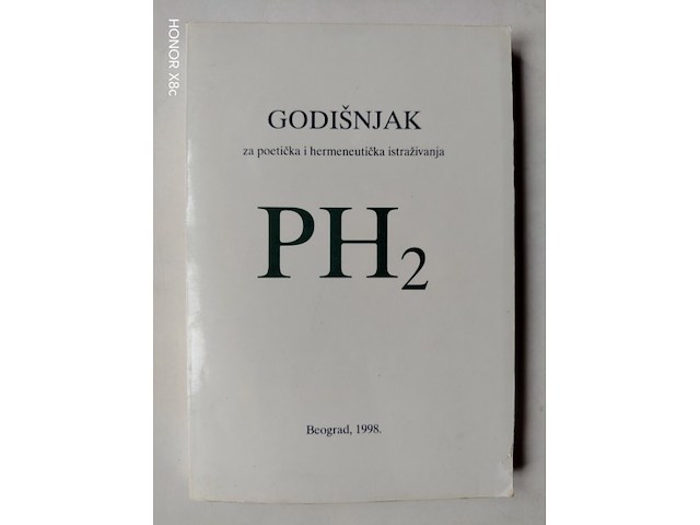 PH 2 - GODIŠNJAK ZA POETIČKA I HERMENEUT. ISTRAŽIVANJA
